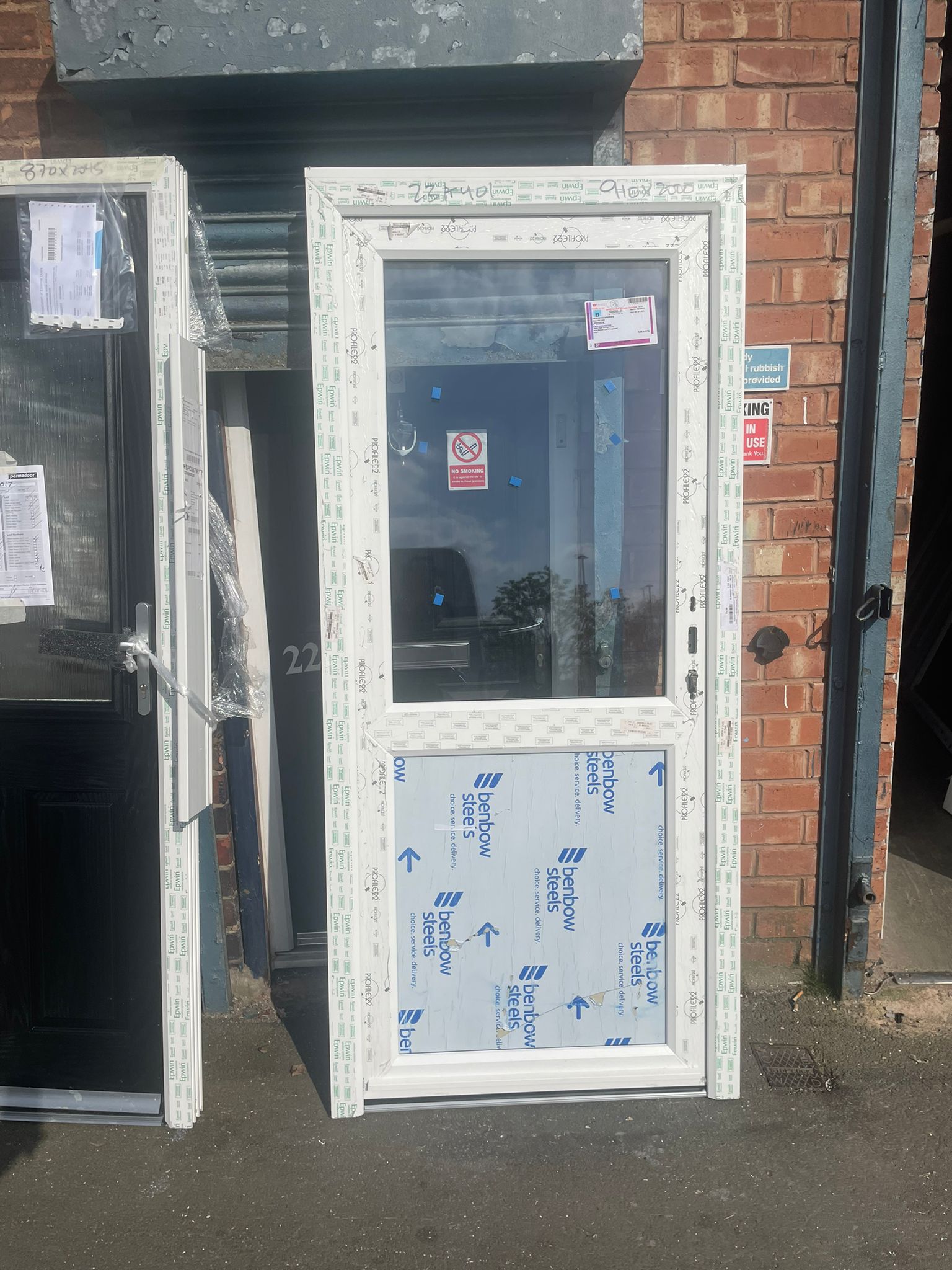 White Upvc Door 810 X 2135 mm 22DY13 - DOORS 4U