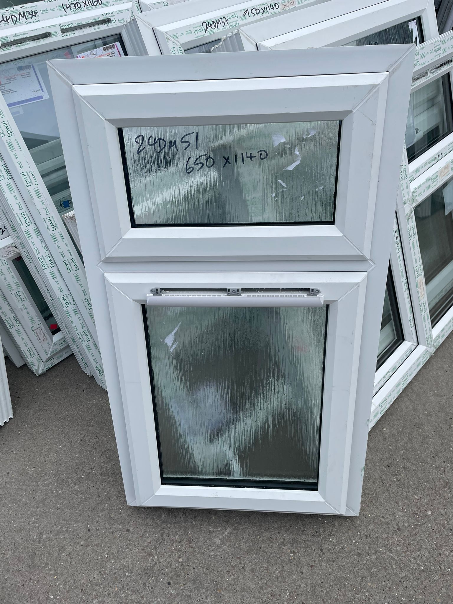 White Upvc Window 650 X 1140 mm 24DM51 - DOORS 4U
