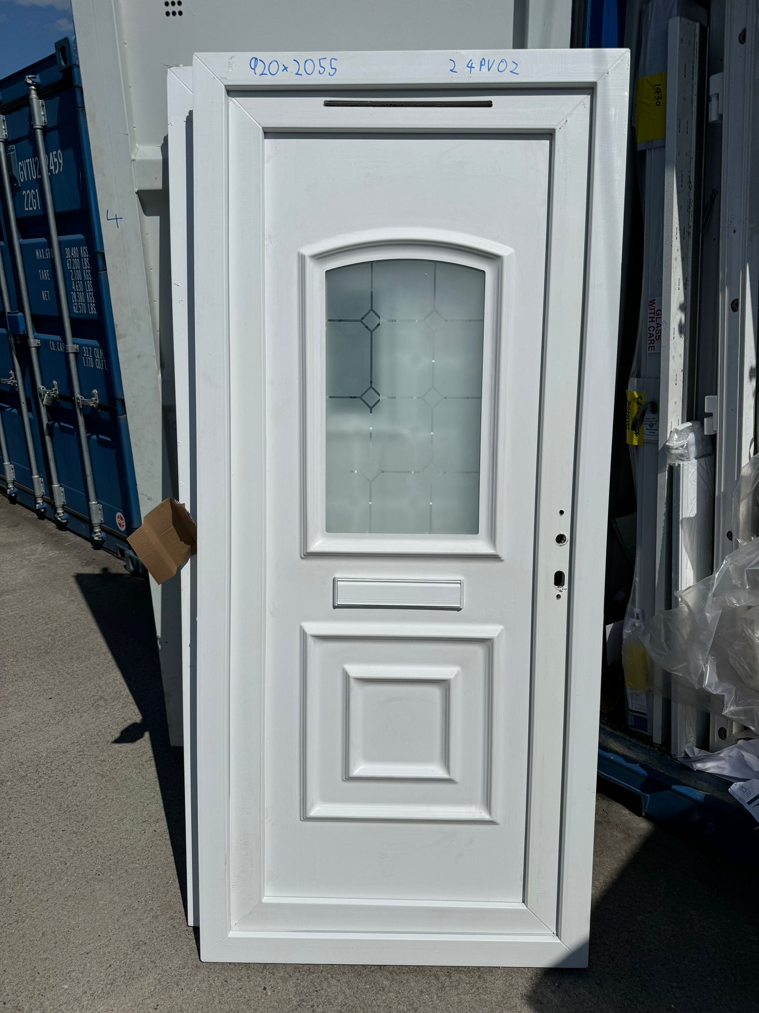 White Upvc Door 920 X 2055 mm 24PV02 - DOORS 4U