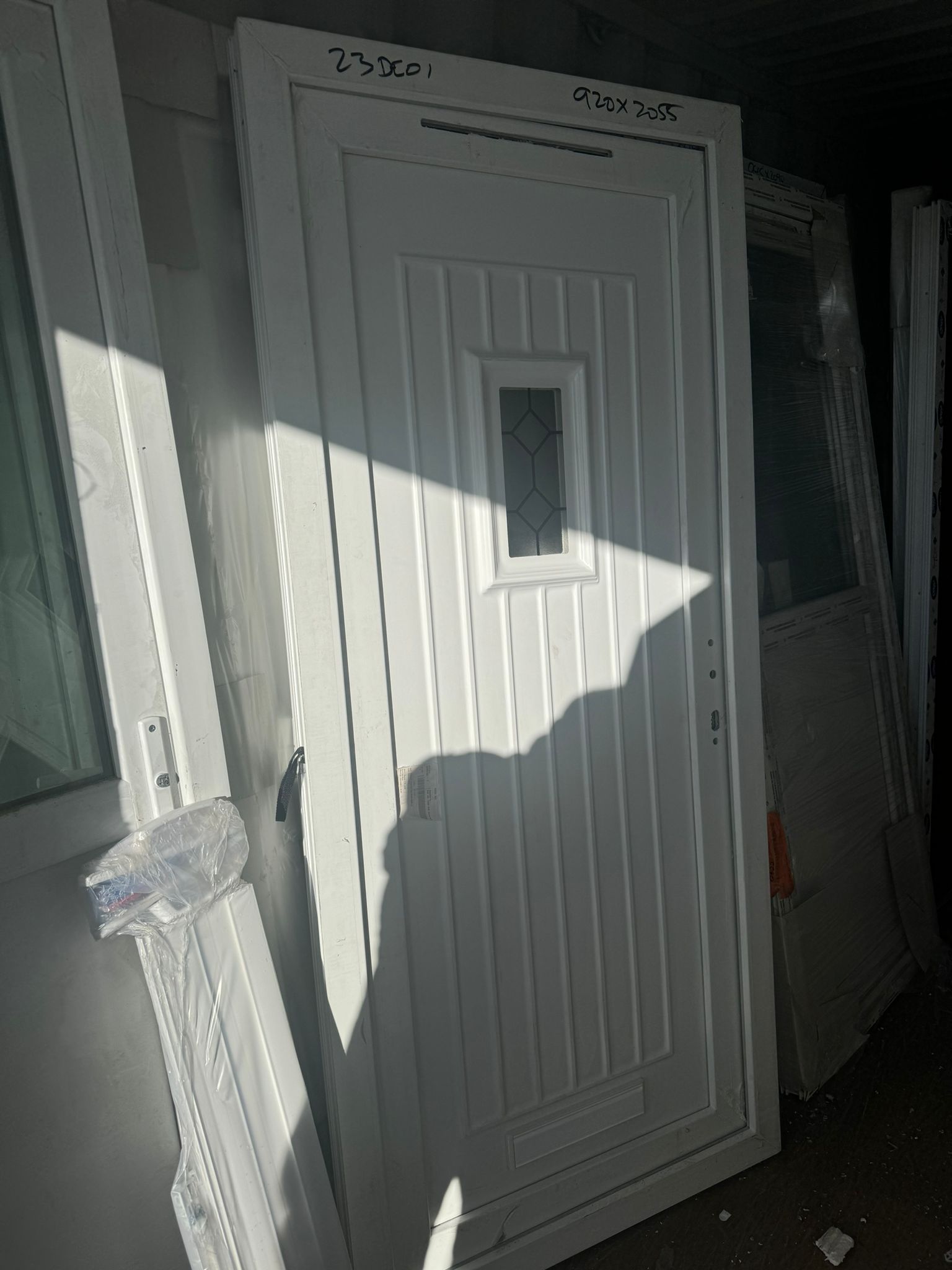 White Upvc Door 920 x 2055 mm 23DC01 - DOORS 4U