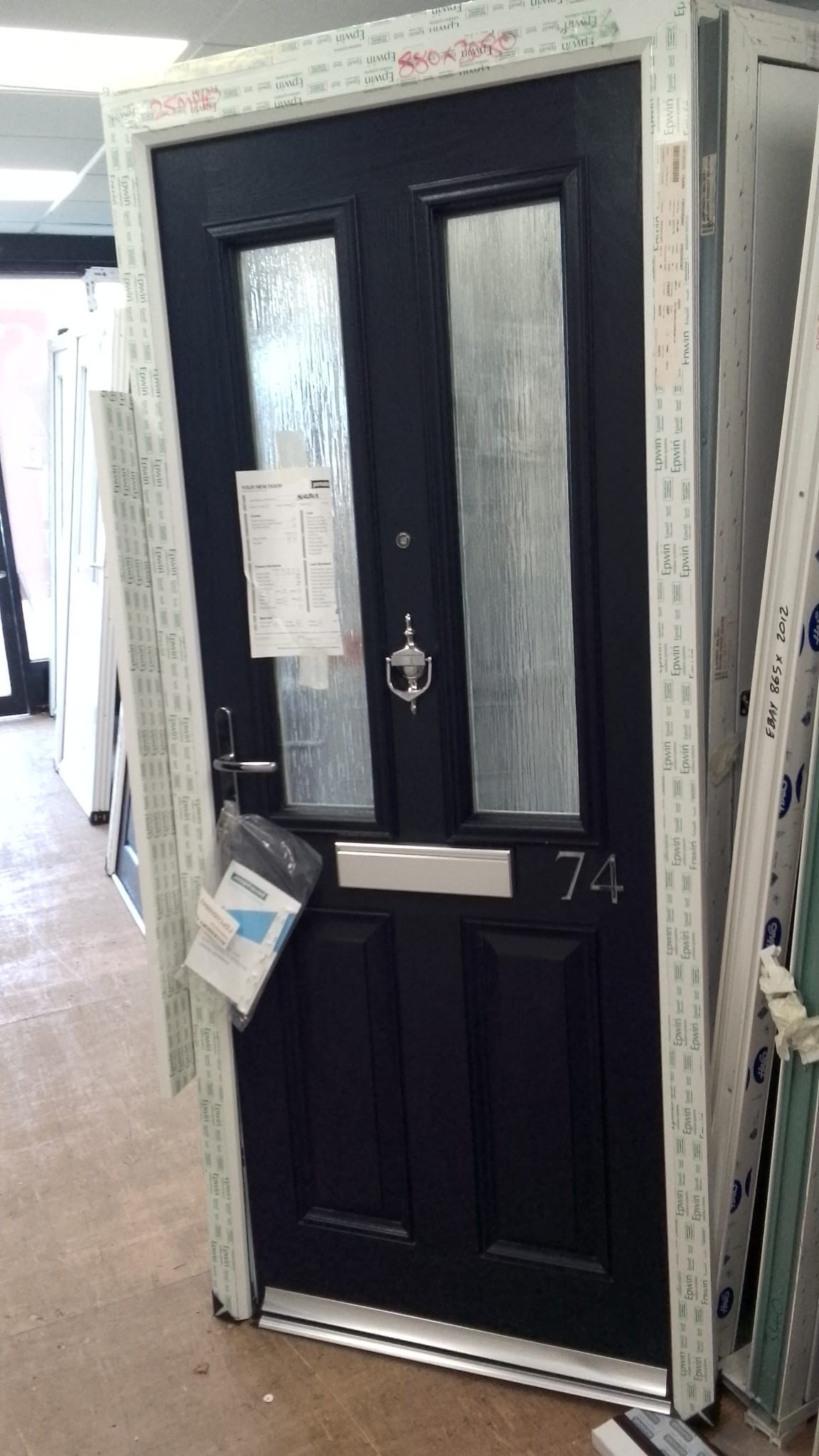 Black Composite Traditional Door 880 x 2080 mm 25MP10 - DOORS 4U