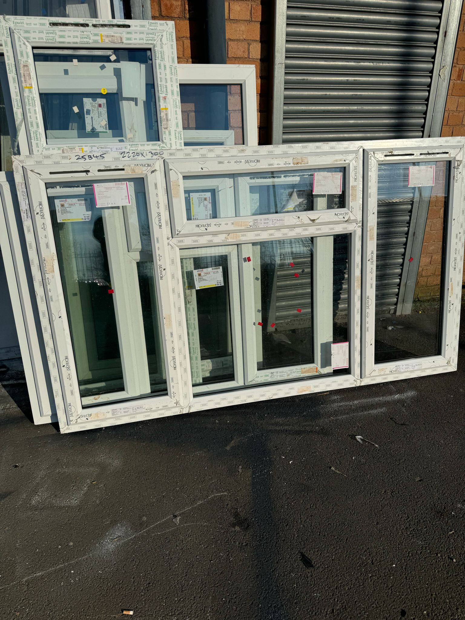White Upvc Window 2220 X 1300 mm 25B45 - DOORS 4U