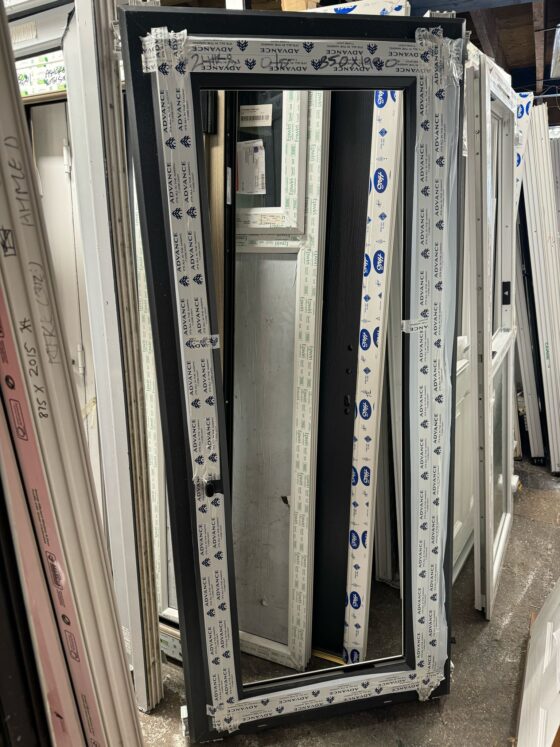Grey Upvc Door 850 x 1990 mm 24HR8 - DOORS 4U