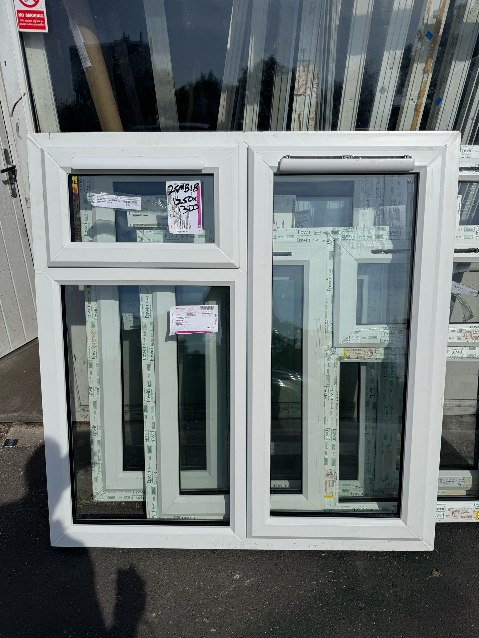 White Upvc Window 1250 X 1300 mm 25MB18 - DOORS 4U
