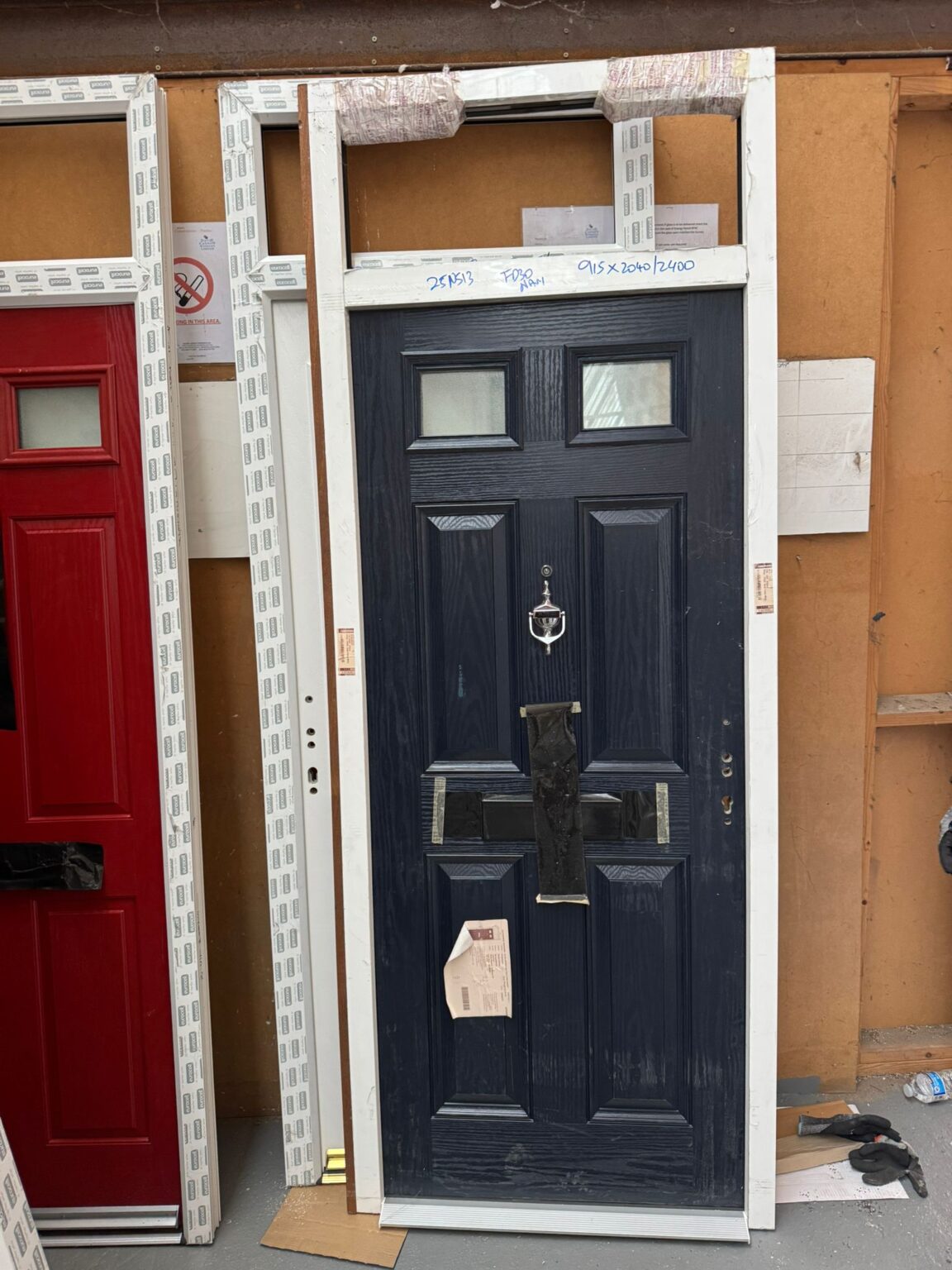 Navy Blue Composite Traditional FD30 Door 915 x 2040/2400 mm 25NS13 ...