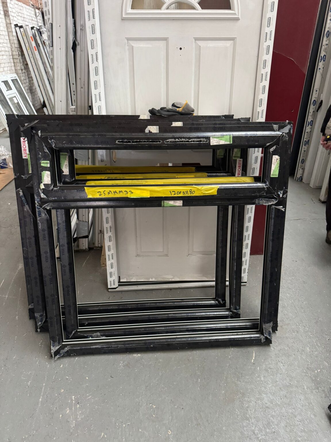 Black Upvc Window 1200 X 1180 mm 25MNM33 - DOORS 4U