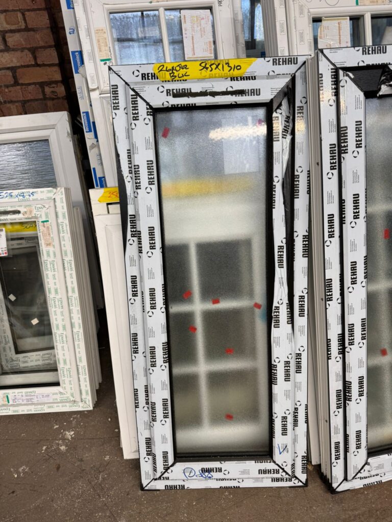 Black Upvc Window 545 X 1310 mm 26MJ42 - DOORS 4U