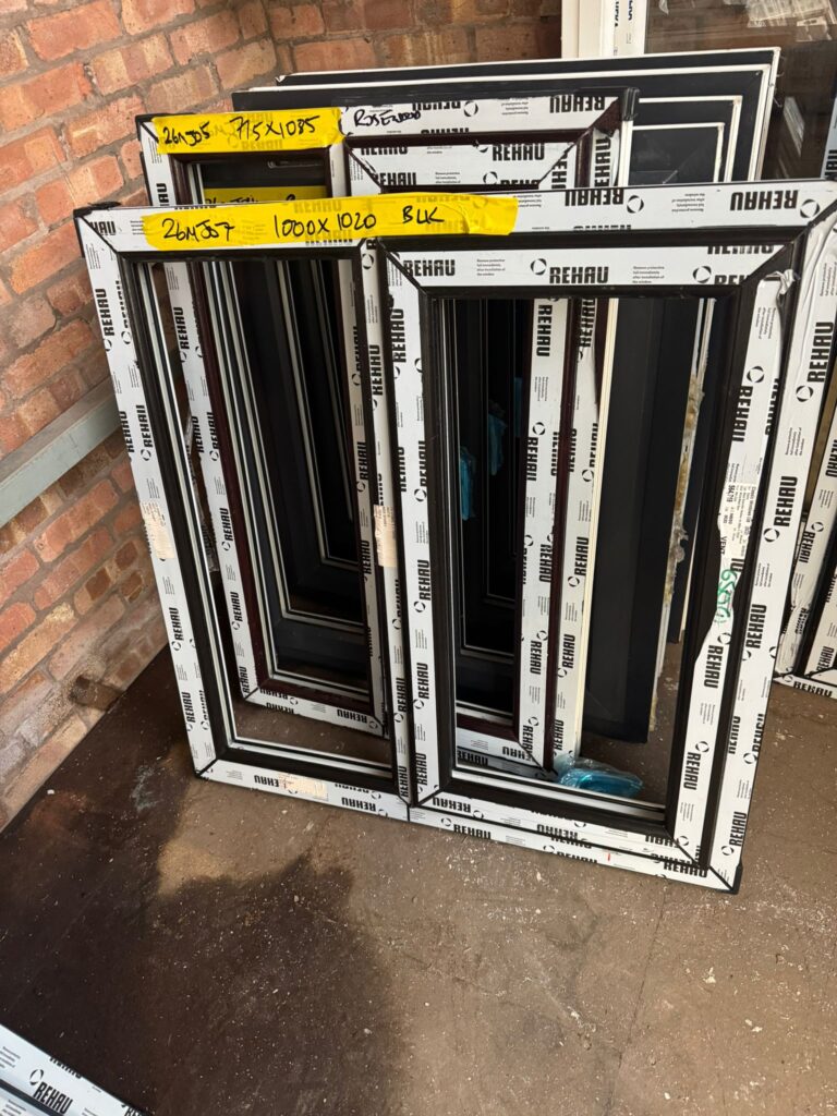 Black Upvc Window 1000 X 1020 mm 26MJ07 - DOORS 4U