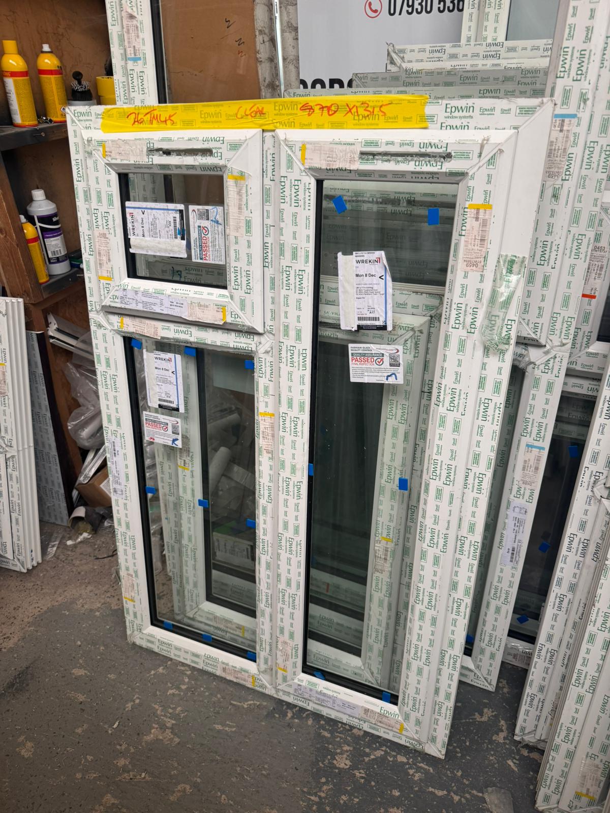 White Upvc Window 870 X 1315 mm 26TM45 - DOORS 4U